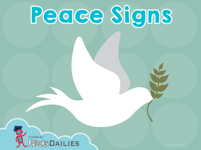 Peace Signs Free Activities online for kids in 4th grade by Kids Dailies