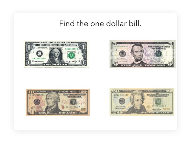 Find The Dollar Bill Free Activities online for kids in 1st grade by ...