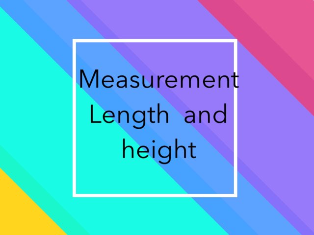 Measurement Free Games online for kids in Nursery by Jocelynn