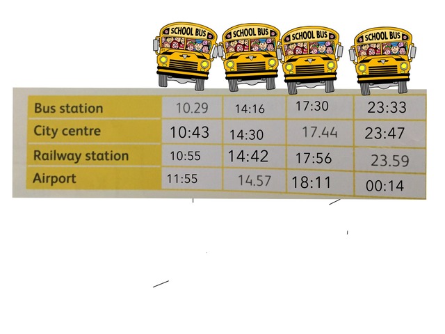 Train Timetable Free Activities online for kids in 5th grade by Effat Rady