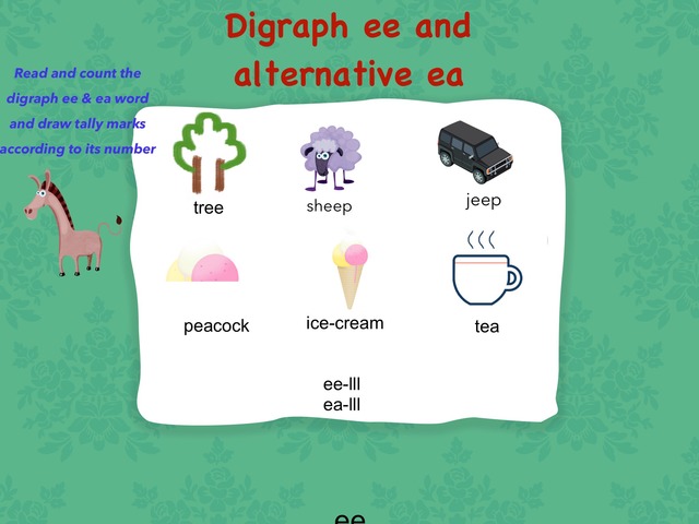 Digraph ee and alternative ea Free Games online for kids in Pre-K by ...