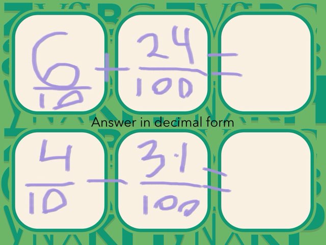 My 2nd Decimal Game Free Games online for kids in Nursery by Brayden Brooks