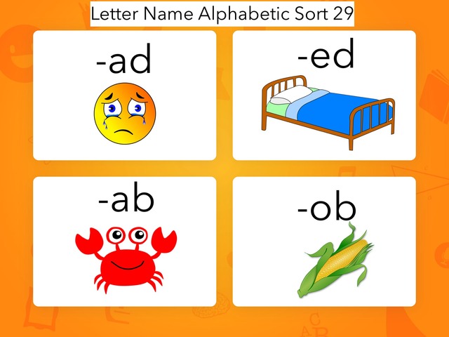 Letter Name Alphabetic Sort 29 Free Games online for kids in Nursery by ...