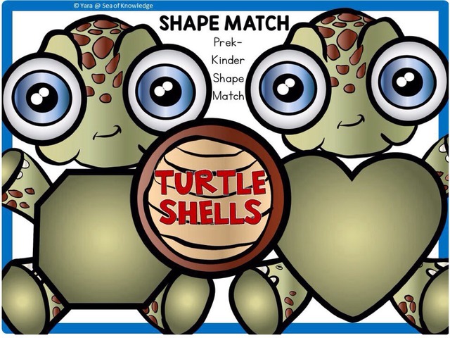 Shape Match - Turtle Shells Free Games online for kids in Nursery by ...