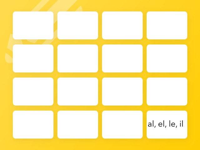 Al Il El Le Free Games online for kids in Nursery by Mr Brooke