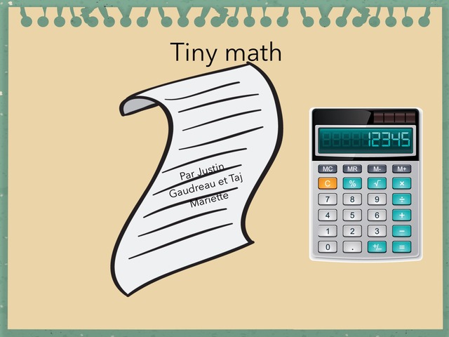 Tiny Math Free Activities online for kids in 8th grade by Justin Gaudreau