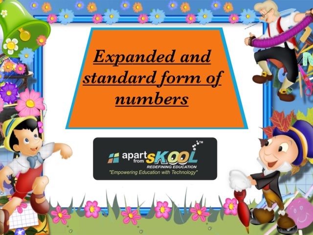 Expanded And Standard Form Of Numbers Free Activities online for kids ...