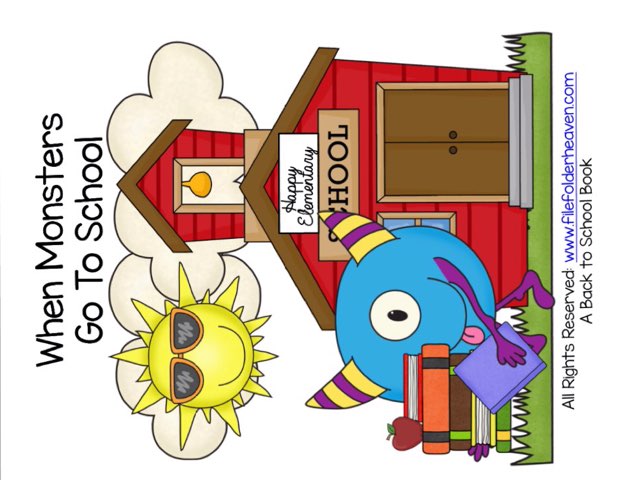 When Monsters Go To School Free Games online for kids in Pre-K by AAC WHELS