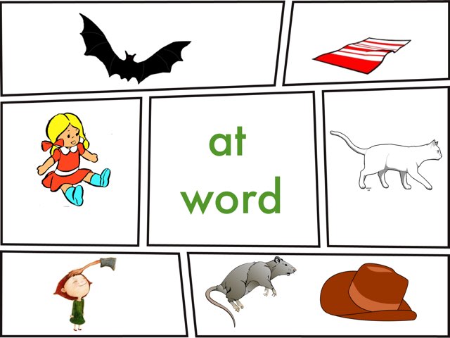 AT Words Free Games online for kids in Pre-K by Toni Gallant