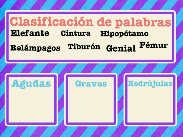 Clasificación de palabras 4° Juegos online gratis para niños en la ...