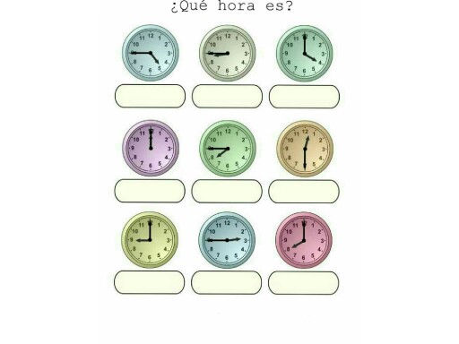 EL RELOJ Free Games online for kids in Nursery by Mabel Sierra Sánchez
