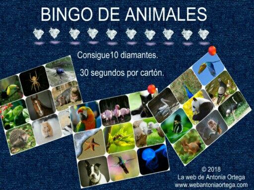 BINGO DE ANIMALES Juegos online gratis para niños en preescolar por ...