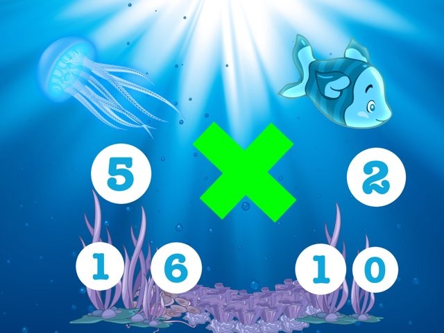 Deep Sea Math Multiplication (easy) (little kids edition) Free Games ...
