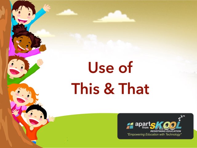 Use Of This That These And Those Free Games | Activities | Puzzles ...