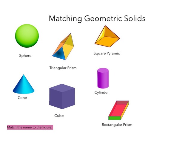 Matching Geometric Solids Free Activities online for kids in 8th grade ...