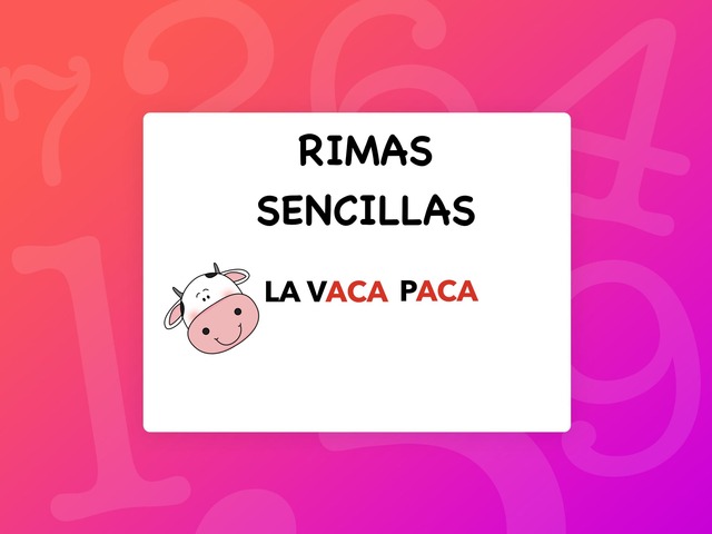 RIMAS SENCILLAS Juegos online gratis para niños en primero de primaria ...