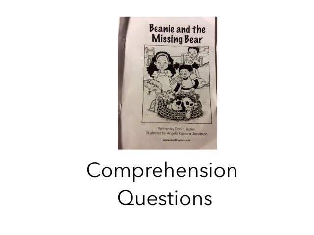 Beanie And The Missing Bear Comp Questions Free Games online for kids ...