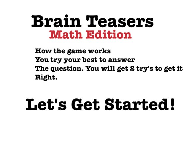 Brain Teasers (math edition) Free Activities online for kids in 3rd ...