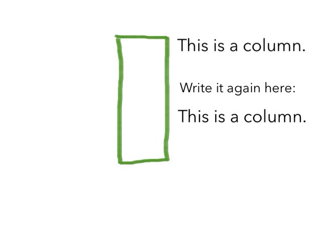 Columns Free Activities online for kids in 1st grade by Jonathan Mulholland