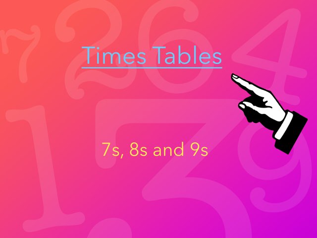 Times Tables 7s, 8s And 9s Free Games online for kids in Nursery by Mrs ...