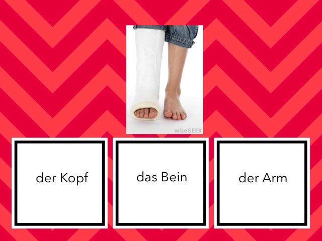 German Body Parts Free Games online for kids in Pre-K by JC Dobson