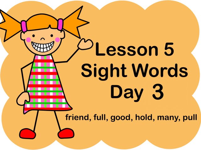 Lesson 5 Sight Words - Day 3 Free Activities online for kids in ...