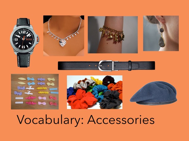 Vocabulary: Accessories Free Activities online for kids in Kindergarten ...