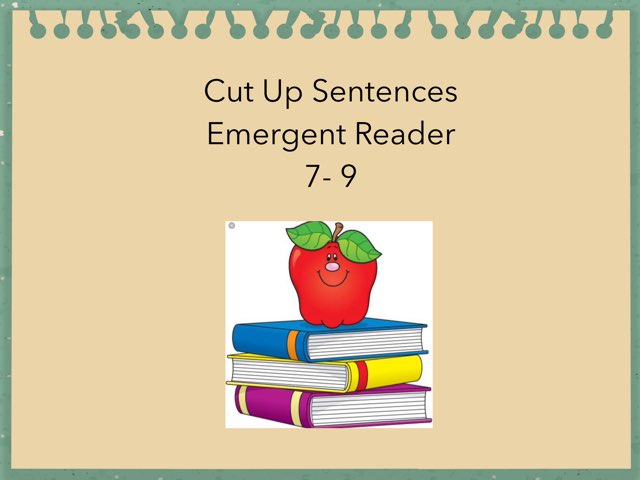 Cut Up Sentences Emergent Reader 7 - 9 | Online English Games for ...