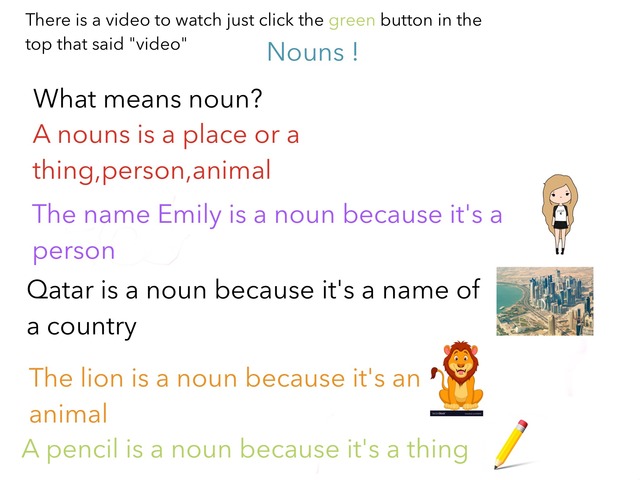 All About Nouns! Free Games online for kids in Pre-K by Rahma Rashid