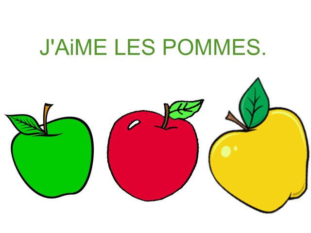 Play CHANSON LES POMMES. by Valerie Escalpade - on TinyTap