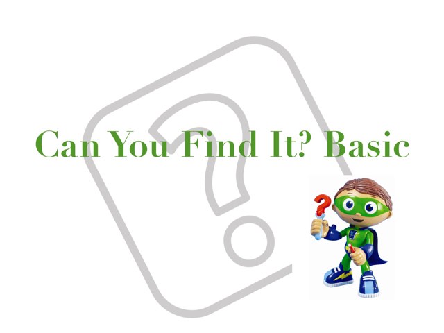 Can You Find It? Basic Free Games online for kids in Nursery by Kristin ...