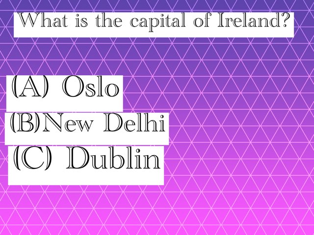 Capitals Trivia Free Games online for kids in Pre-K by Rupasri Kumar