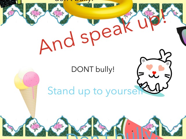 Don’t Bully And Speak Up Stand Up To Yourself Free Activities online ...