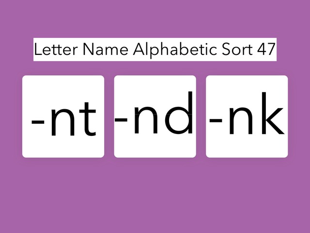 Letter Name Alphabetic Sort 47 Free Games online for kids in Nursery by ...