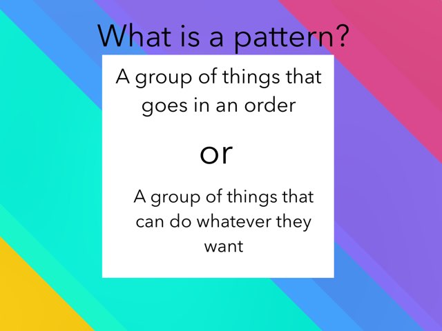 Pattern Free Games online for kids in Nursery by Nathan Stiles