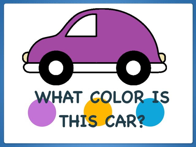 What Color Is This Car? | Math Games | TinyTap