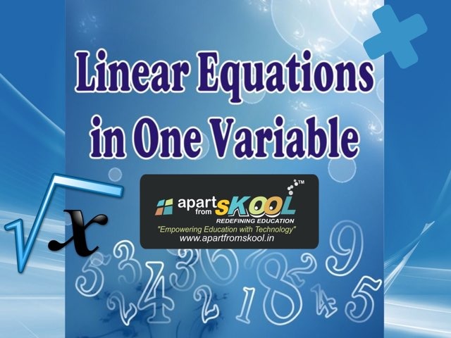 Linear Equations In One Variable Free Activities online for kids in 7th ...