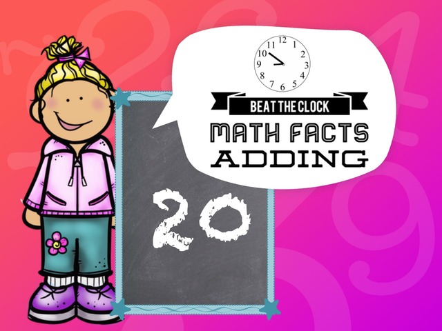 Beat The Clock - Adding To 20 Free Activities online for kids in 1st ...