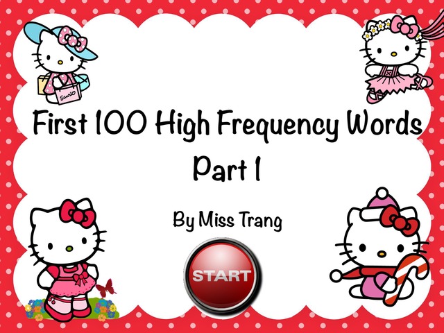 First 100 High Frequency Words Practice | Online English Games for ...
