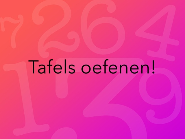 Tafels Gratis online spellen voor kinderen in groep 3 door Julie Kerckhof