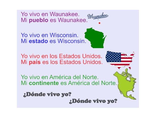 Donde Vivo Yo Free Games online for kids in Nursery by Allison Shuda