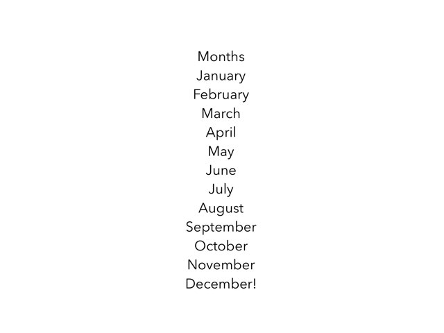 Months Quiz Free Activities online for kids in Kindergarten by Jane yeo