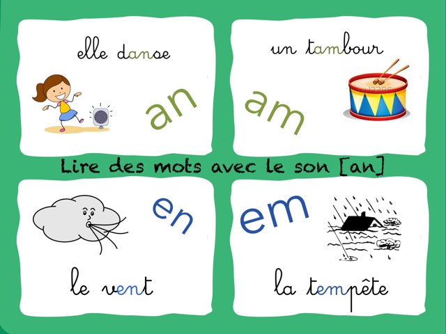 an en am em Free Activities online for kids in 1st grade by Marie S