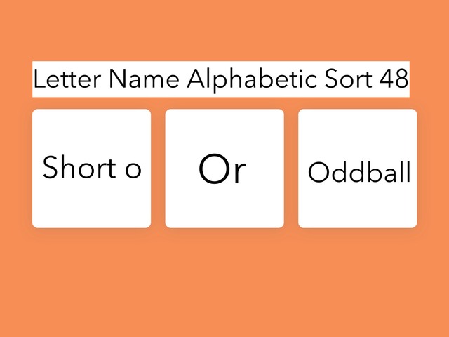 Letter Name Alphabetic Sort 48 Free Games online for kids in Nursery by ...