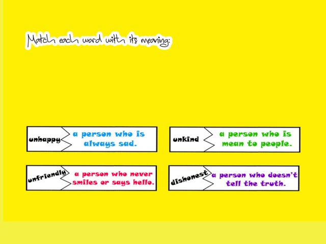 Negative Adjectives Free Activities online for kids in 3rd grade by ...