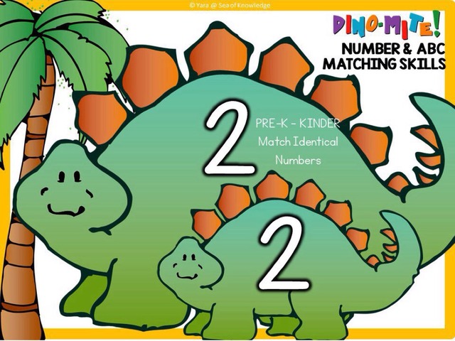 TinyTap | Matching Letters And Numbers - Dinomite Dinosaur Match ...