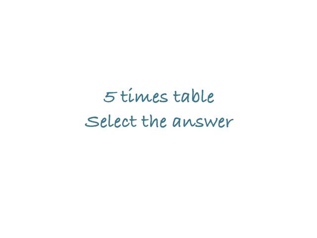 5 Times Table Choose The Correct Answer Free Activities online for kids ...