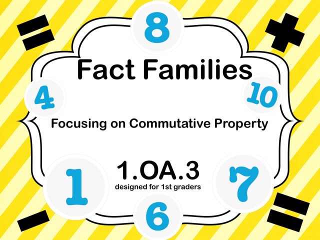Fact Families-1.OA.3-Commutative Property Free Activities online for ...