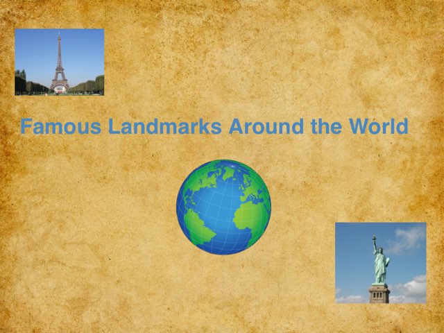 Famous Landmarks Around The World Free Activities online for kids in ...