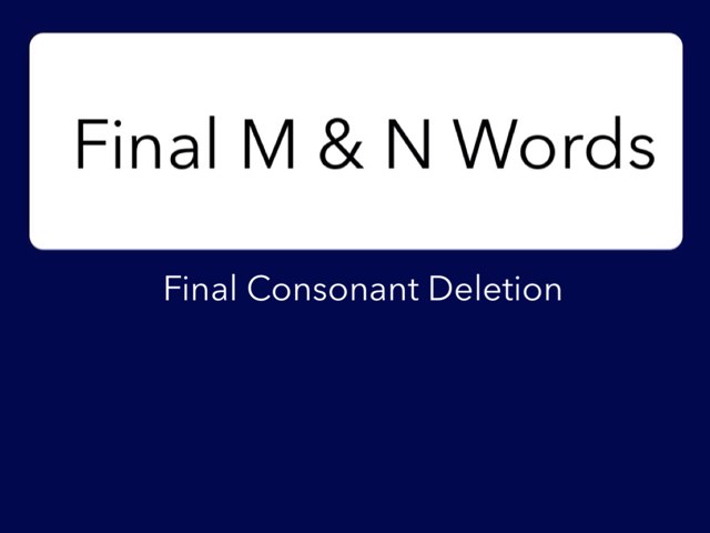 Final M and N Words Free Games online for kids in Nursery by 58638 58638